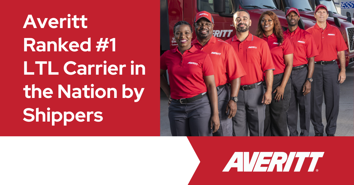 Averitt Earns #1 LTL Carrier Ranking from Shippers